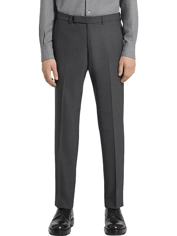 Zegna High Performance Wool Pants - Dark Gray