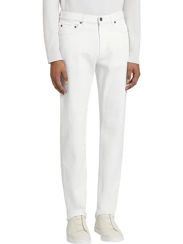 Zegna Slim Fit Comfort Jeans - White