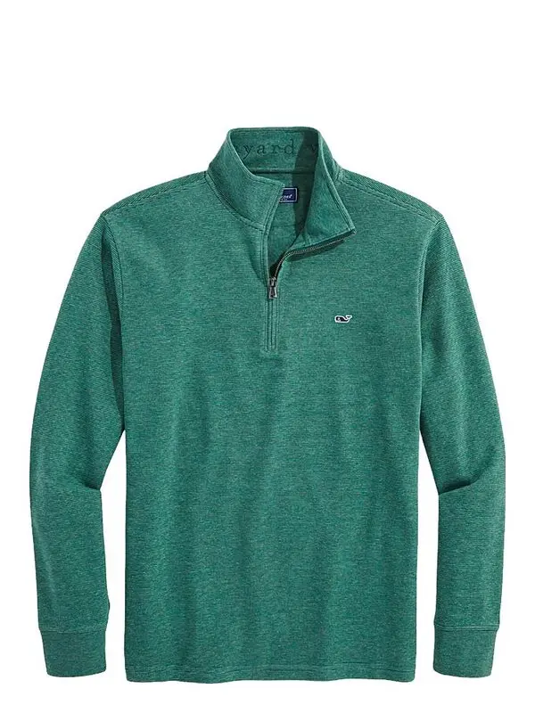 Vineyard Vines Saltwater Quarter Zip Long Sleeve Sweatshirt - Charleston Green