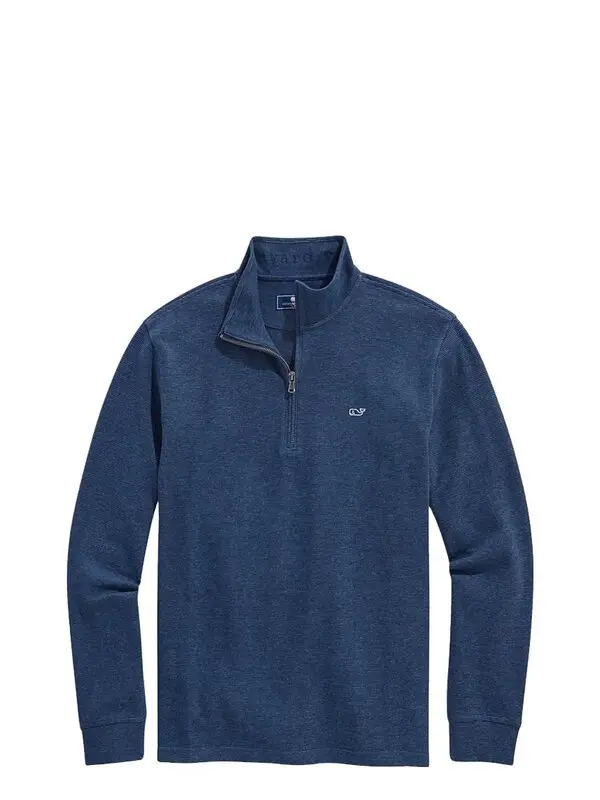 Vineyard Vines Saltwater Quarter Zip Long Sleeve Sweatshirt - Deep Bay