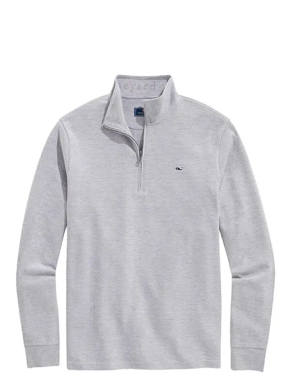Vineyard Vines Saltwater Quarter Zip Long Sleeve Sweatshirt - Granite