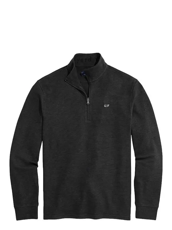 Vineyard Vines Saltwater Quarter Zip Long Sleeve Sweatshirt - Jet Black