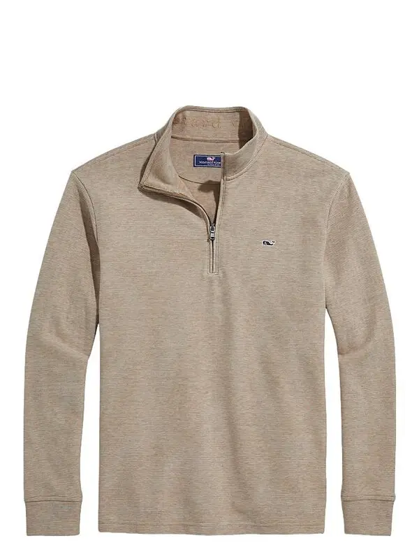 Vineyard Vines Saltwater Quarter Zip Long Sleeve Sweatshirt - Officer Khaki
