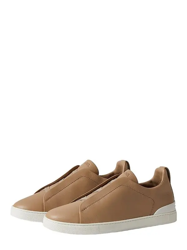 Zegna Triple Stitch Secondskin Sneakers - Beige