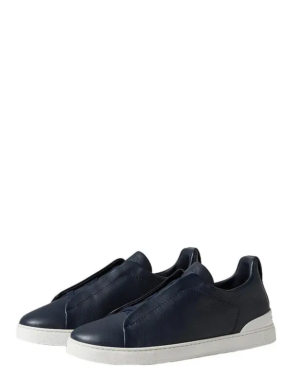 Zegna Triple Stitch Secondskin Sneakers - Dark Blue