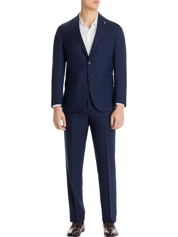JACK VICTOR New York Regular Fit Micro Neat Suit - Blue