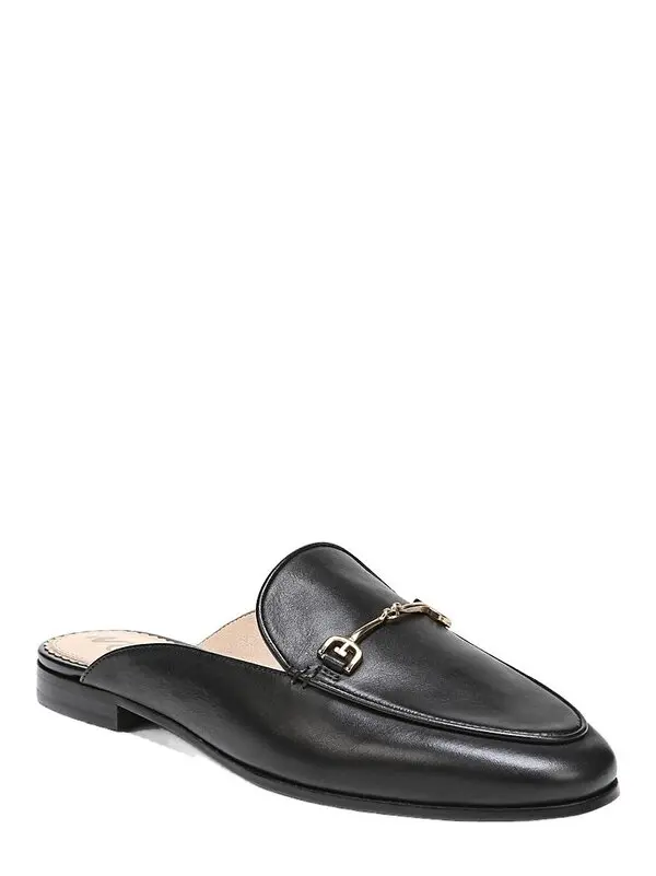 Sam Edelman Linnie Apron Toe Mules - Black Leather