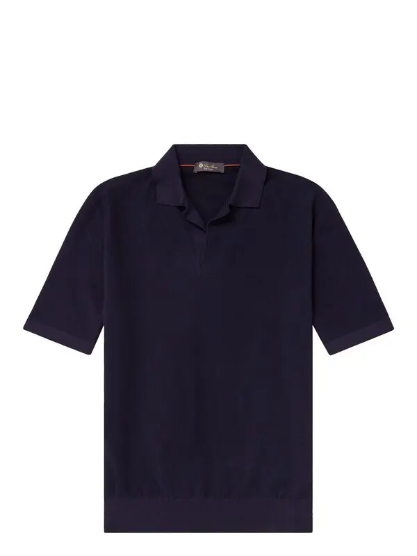 Loro Piana V-neck Polo Shirt - Blue