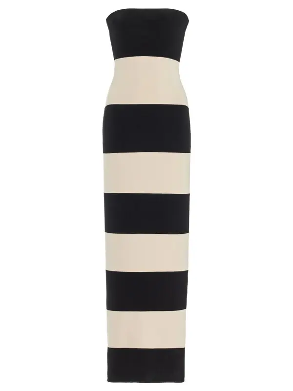 Posse Theo Jersey Strapless Maxi Dress - Stripe