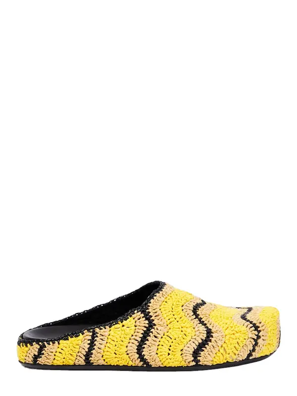 Marni X No Vacancy Inn Woven Mules - Yellow