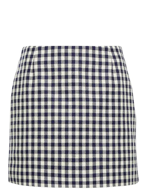 Ami Checked Miniskirt - Blue