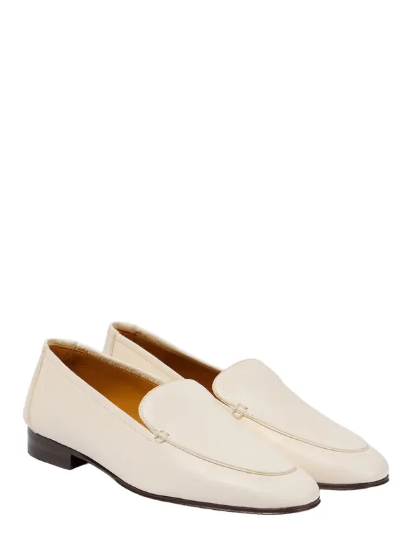 THE ROW Adam Leather Loafers - White
