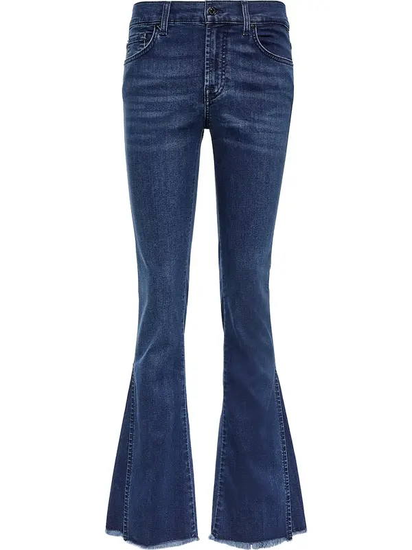 7 For All Mankind Bair Mid-rise Bootcut Jeans - Blue