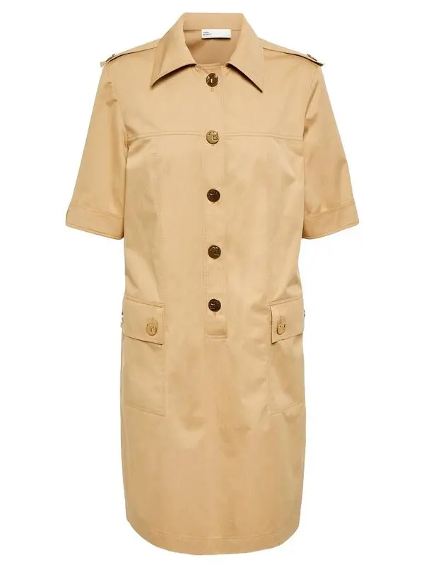 Tory Burch Cotton Shirt Dress - Beige