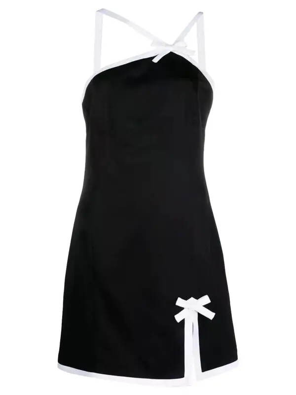MSGM Contrast-trim Minidress - Black