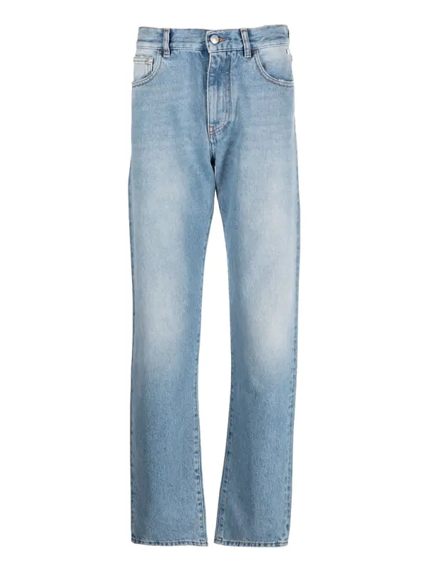 Gcds Low-rise Straight-leg Jeans - Blue