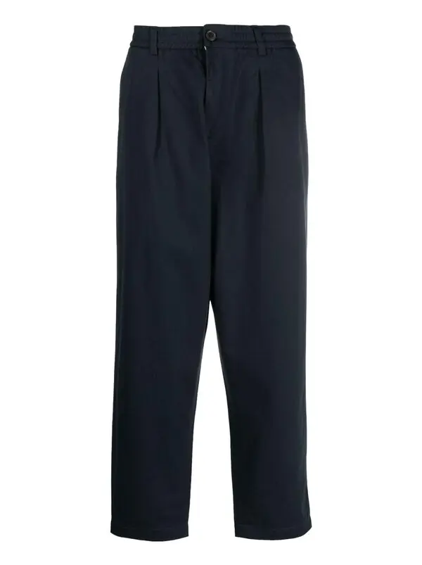 Universal Works Elasticated-waistband Tapered Trousers - Blue