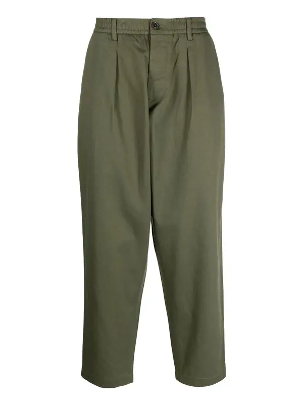 Universal Works Elasticated Waist Tapered Trousers - Green