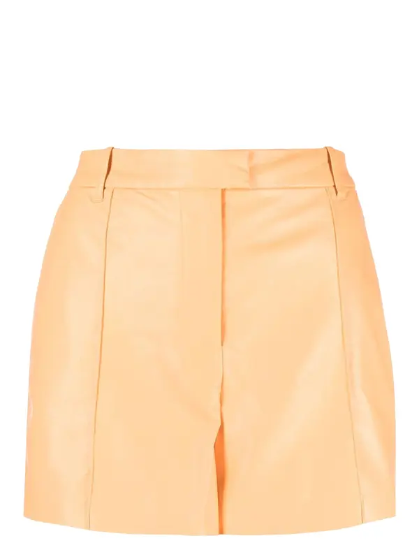 STAND STUDIO Kirsty Faux-leather Shorts - Orange