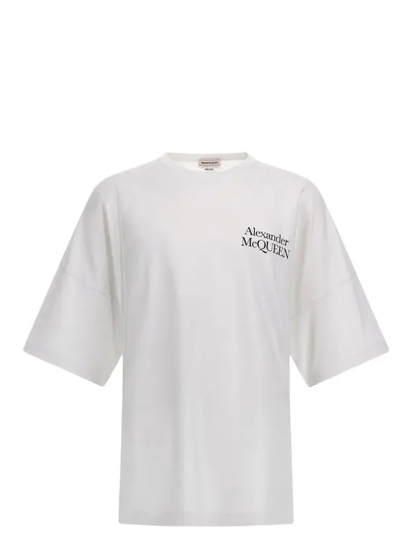 Alexander McQueen Logo-print Cotton T-shirt - White