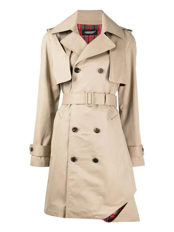 UNDERCOVERISM Belted Waist Trench Coat - Brown