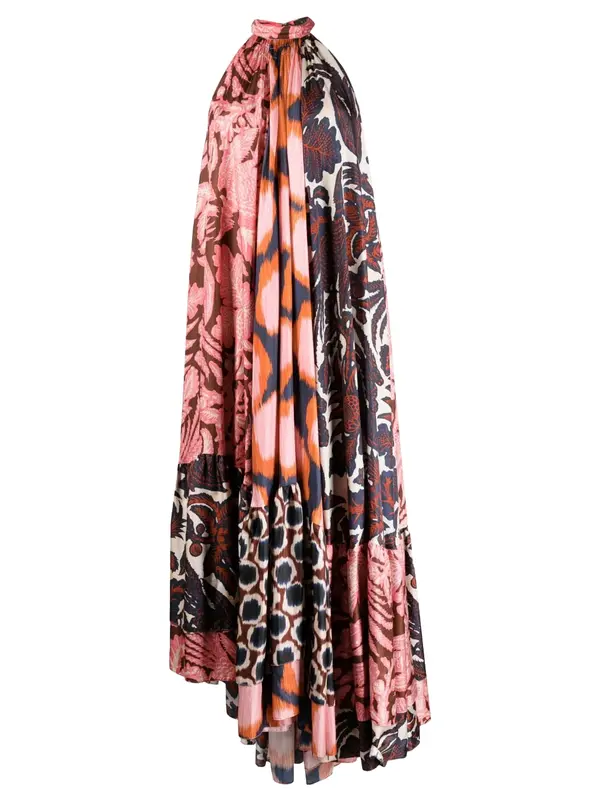 Biyan Graphic-print Silk Maxi Dress - Multicolour