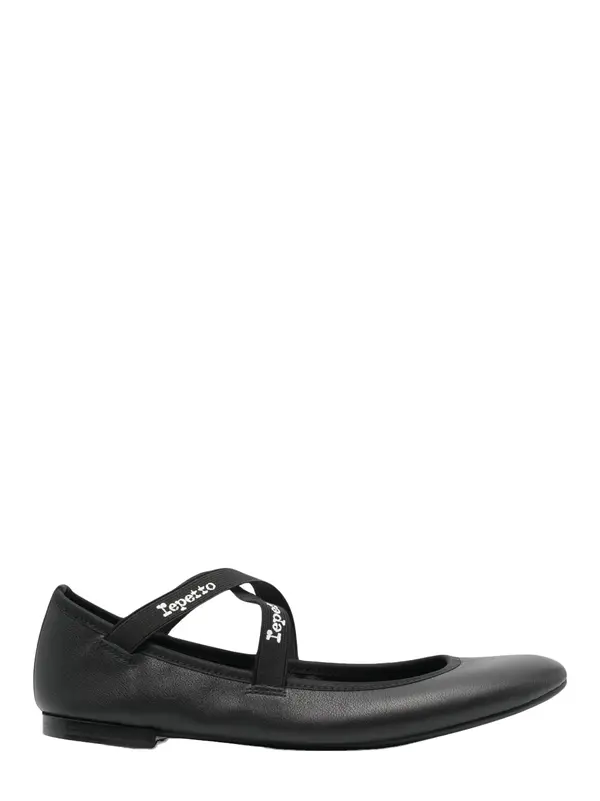 Repetto Joana Mary Leather Ballerinas - Black