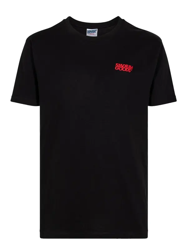 STADIUM GOODS Stacked Logo Embroidered T-shirt - Black