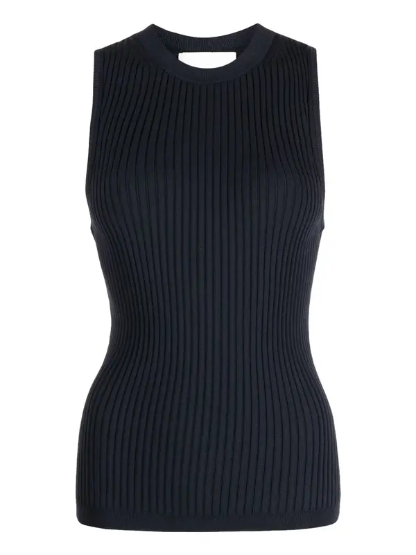 3.1 Phillip Lim Sleeveless Ribbed-knit Top - Blue