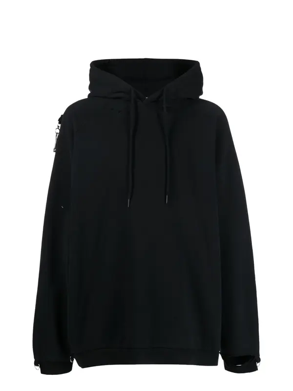 Raf Simons Artwork-print Cotton Hoodie - Black
