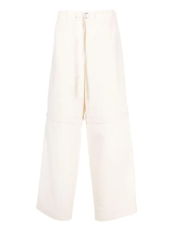 JIL SANDER Detachable-legs Cotton Trousers - Neutrals