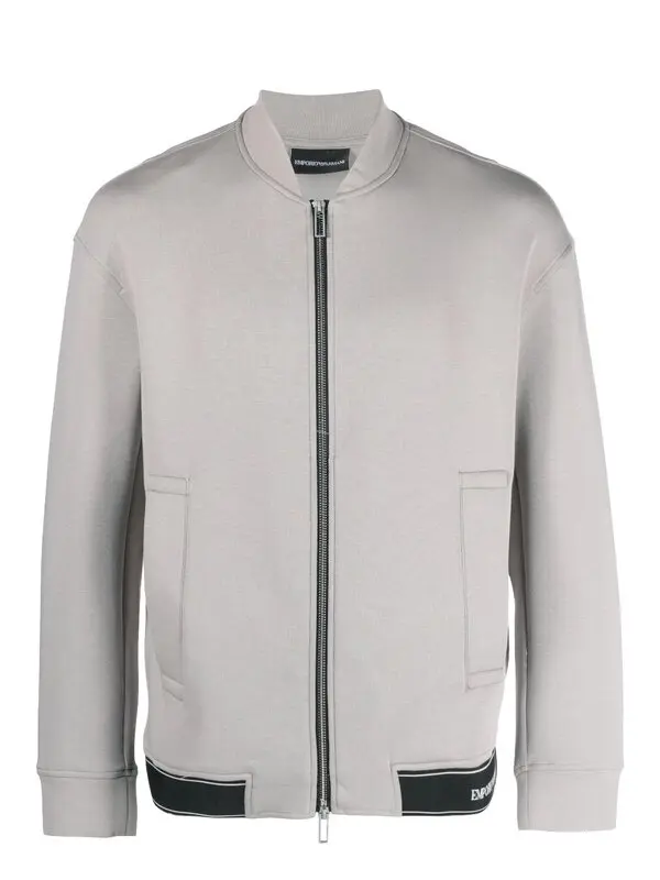 Emporio Armani Logo-detail Bomber Jacket - Grey