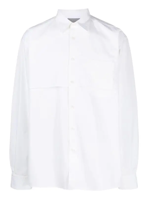 VTMNTS Storm Flap-detail Shirt - White