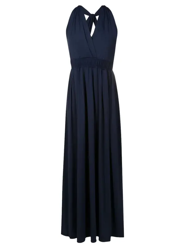 LYGIA & NANNY Venus Crossover-strap Maxi Dress - Blue