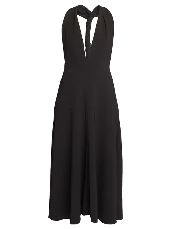 Proenza Schouler Matte Viscose Crepe Twist-back Maxi Dress - Black