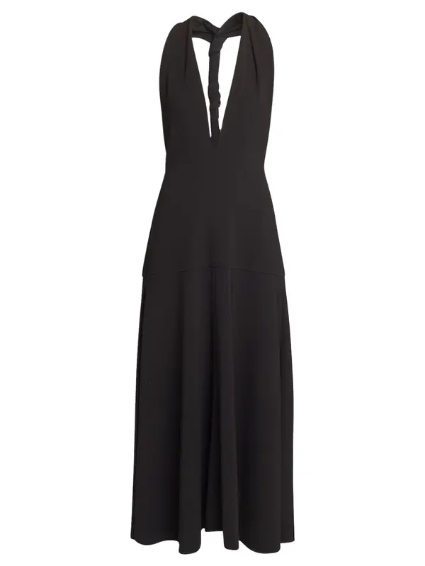 Proenza Schouler Matte Viscose Crepe Twist-back Maxi Dress - Black