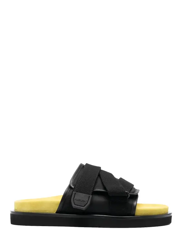 AMBUSH Buckle-embellished Padded Slides - Black