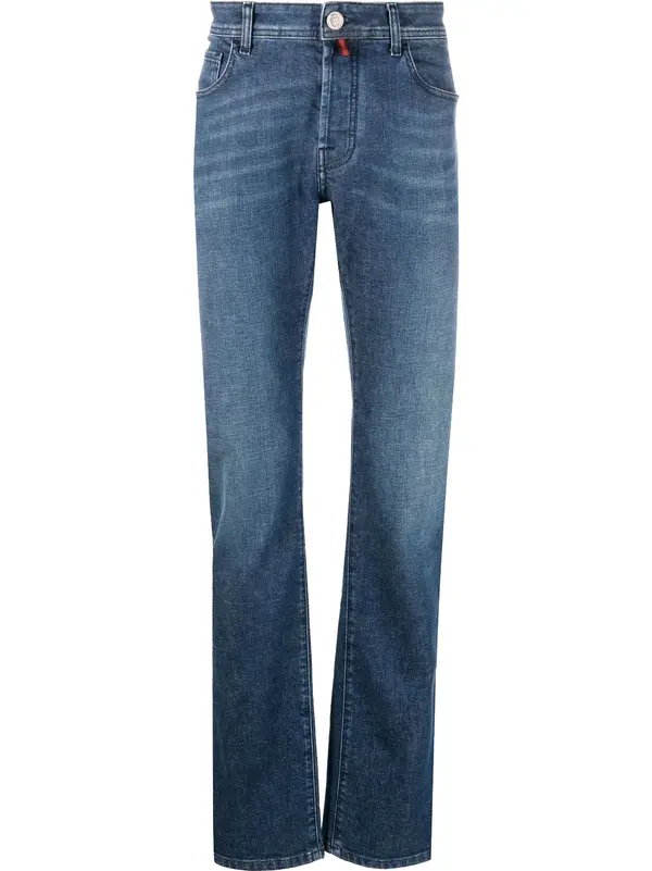 BILLIONAIRE Mid-rise Straight Leg Jeans - Blue