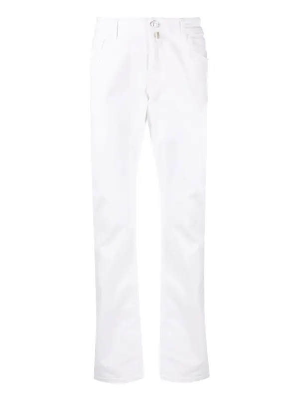 BILLIONAIRE Mid-rise Straight Leg Jeans - White
