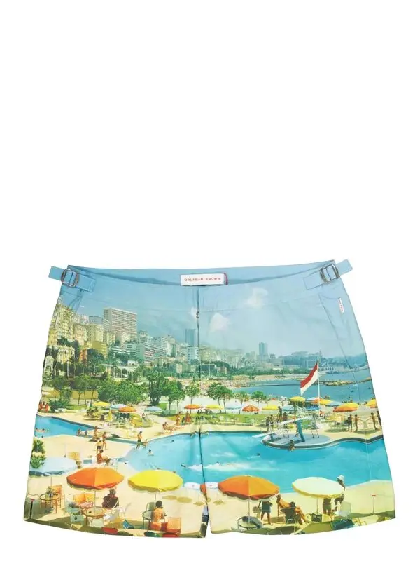 Orlebar Brown Bulldog Monte Carlo-print Swim Shorts - Blue