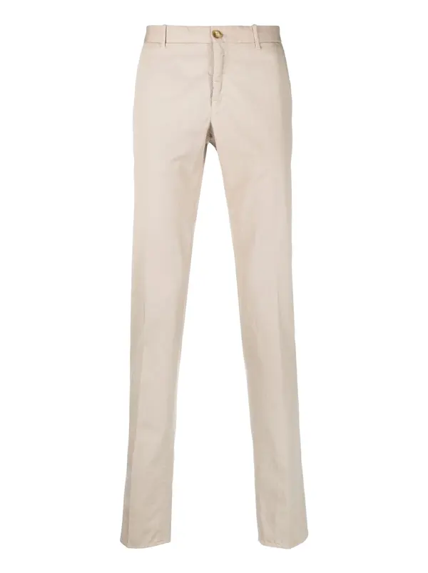 Incotex Low-rise Slim-cut Trousers - Neutrals