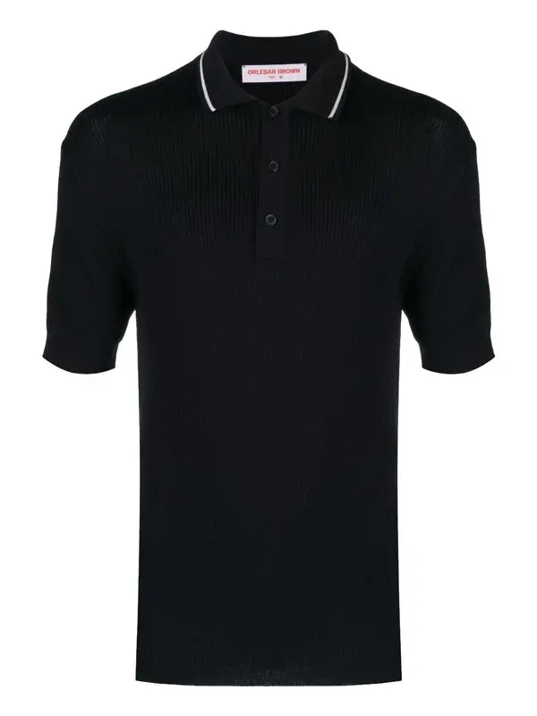 Orlebar Brown Knitted Polo Shirt - Blue