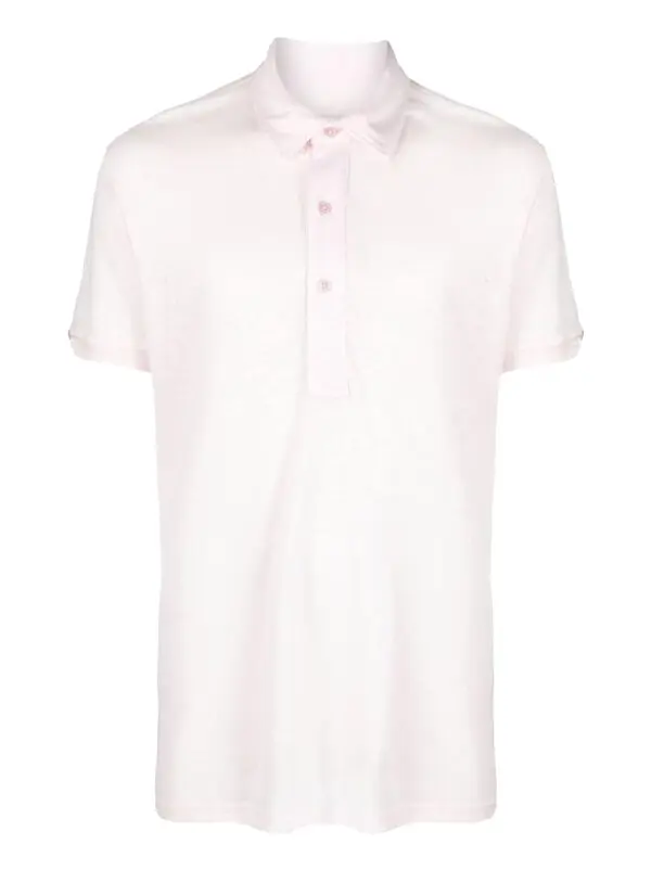 Orlebar Brown Sebastian Linen Polo Shirt - Pink