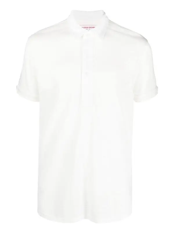 Orlebar Brown Sebastian Short-sleeve Linen Polo Shirt - White