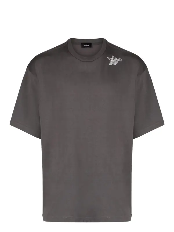We11Done Drop-shoulder Cotton T-shirt - Grey
