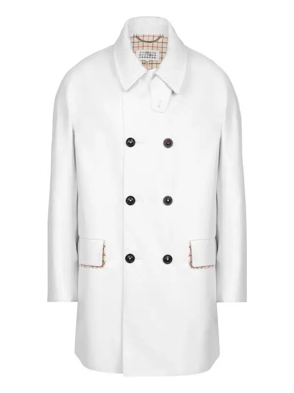 MAISON MARGIELA Double-breasted Coat - White