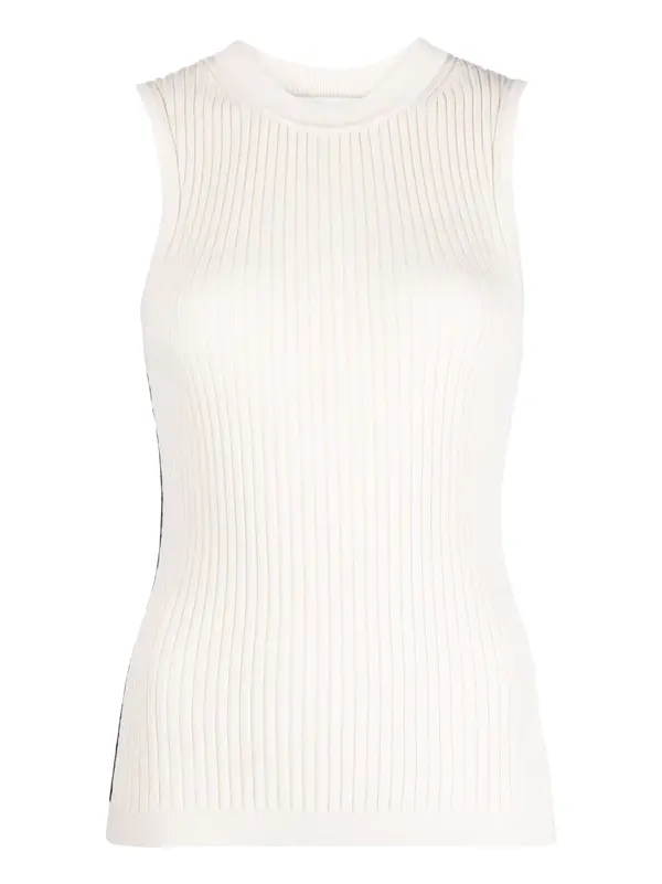 3.1 Phillip Lim Sleeveless Ribbed-knit Top - White