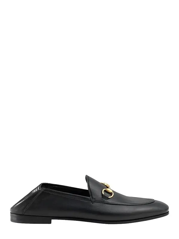 Gucci Brixton Leather Loafers - Black