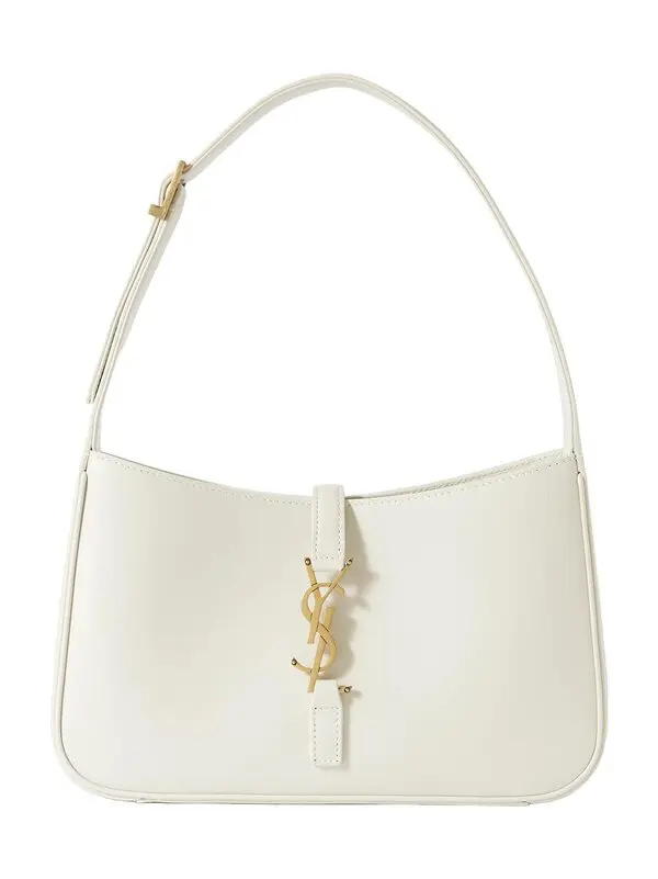 Saint Laurent Le 5 À 7 Leather Shoulder Bag - Neutrals
