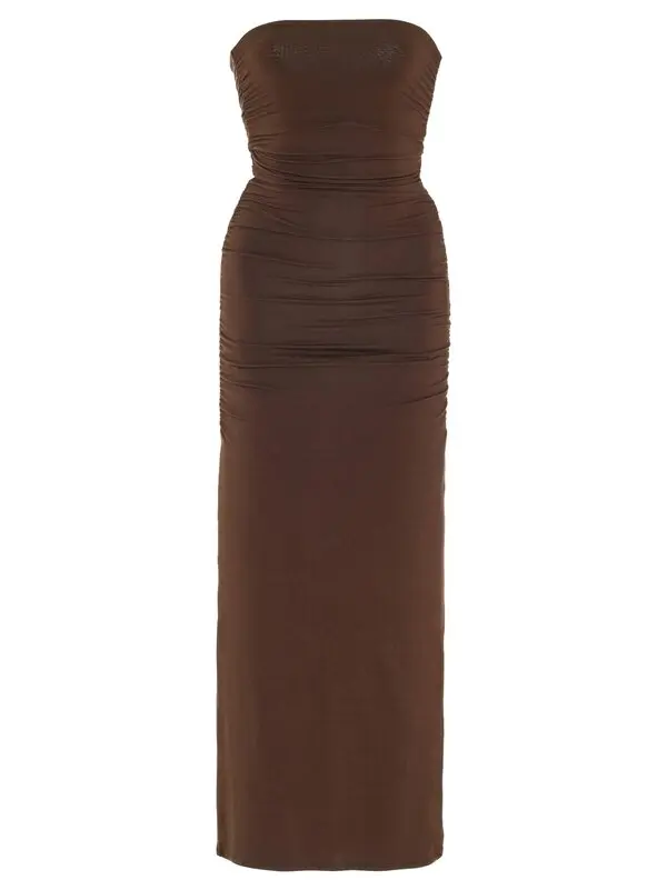 Posse Isabela Strapless Maxi Dress - Brown